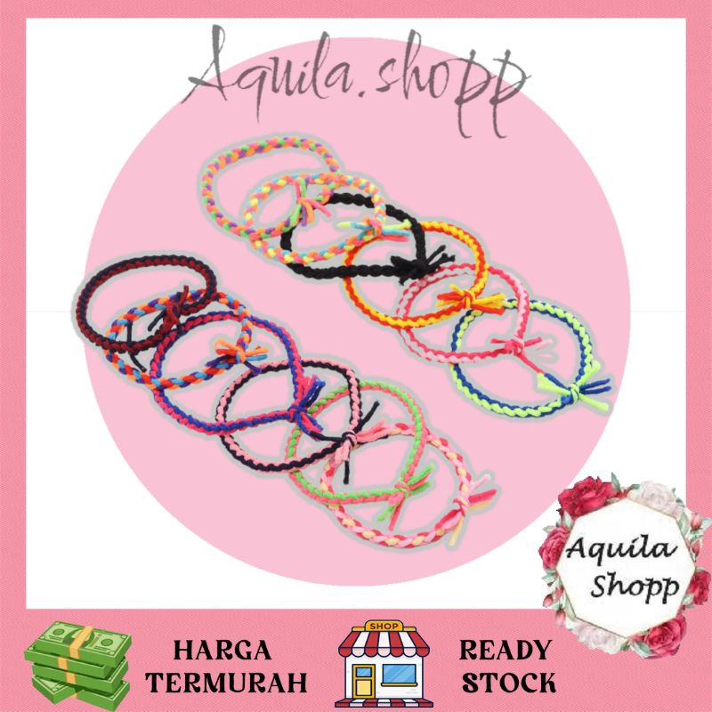 Jual Ikat Rambut Kepang/Ikat Rambut Wanita Warna Tali Tambang Impor ...