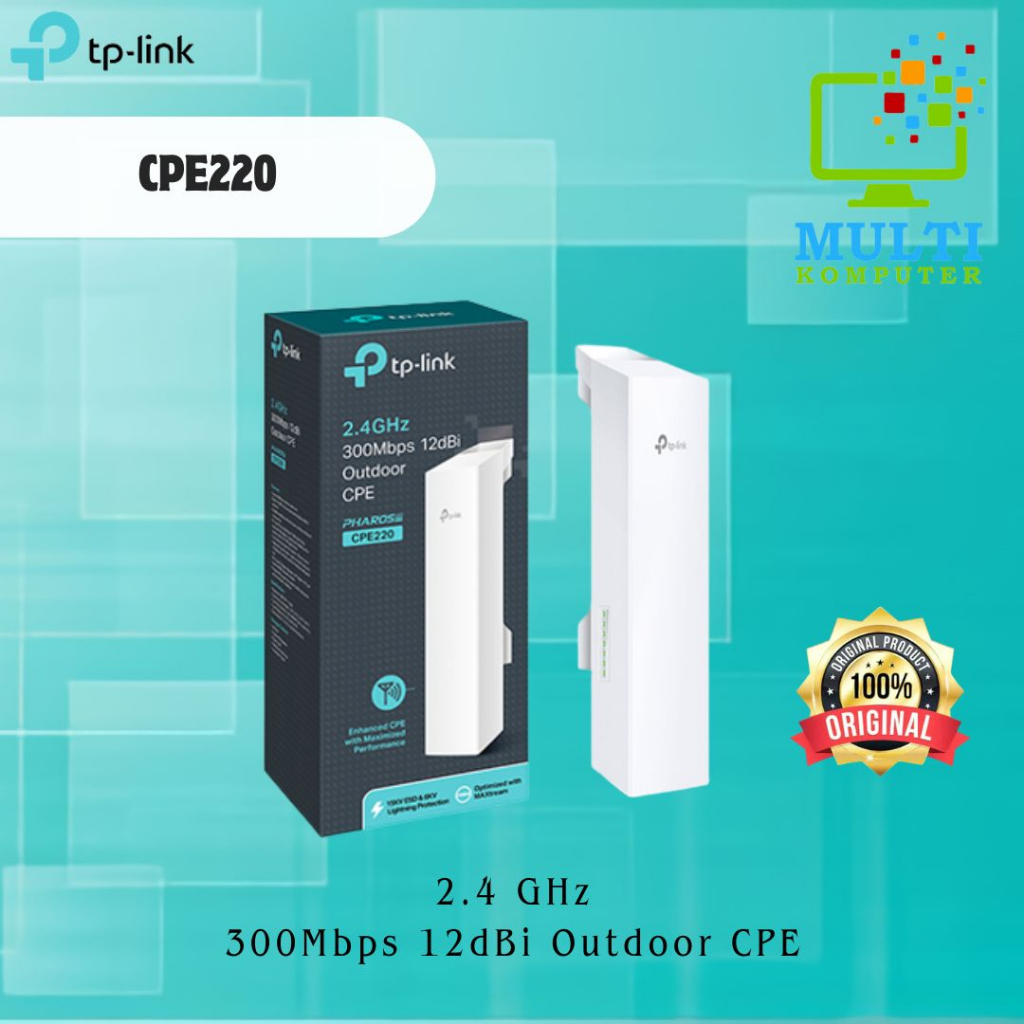 Jual TPLink CPE220 2.4GHz 300Mbps 12dBi Outdoor CPE | Shopee Indonesia