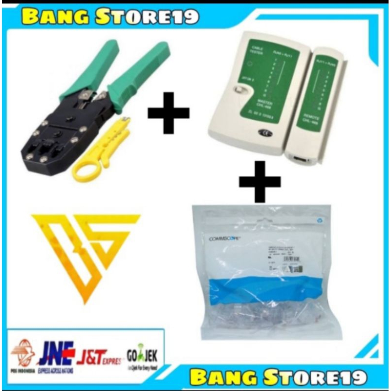Jual Paket Hemat LAN Tang Crimping + Lan Tester + RJ45 Commscope ...