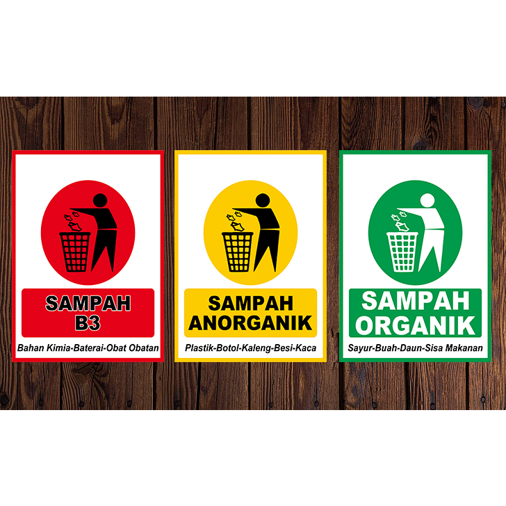 Jual Stiker Sampah Anorgani Sampah Organik Sampah B3 Shopee Indonesia