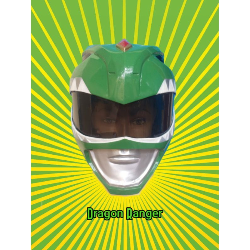 Jual Ready Stock Helm resin Dragon Ranger/ Mighty Morphin Green Ranger ...
