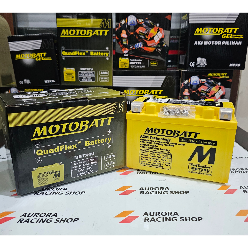 Jual AKI MOTOBATT QUADFLEX MBTX9U KAWASAKI ER6 / ER-6N 12V 10.5AH ...