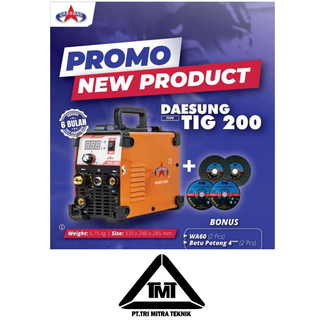 Jual Mesin Las Argon DAESUNG TIG 200A Travo Las TIG 200 DAESUNG TIG 200 ...