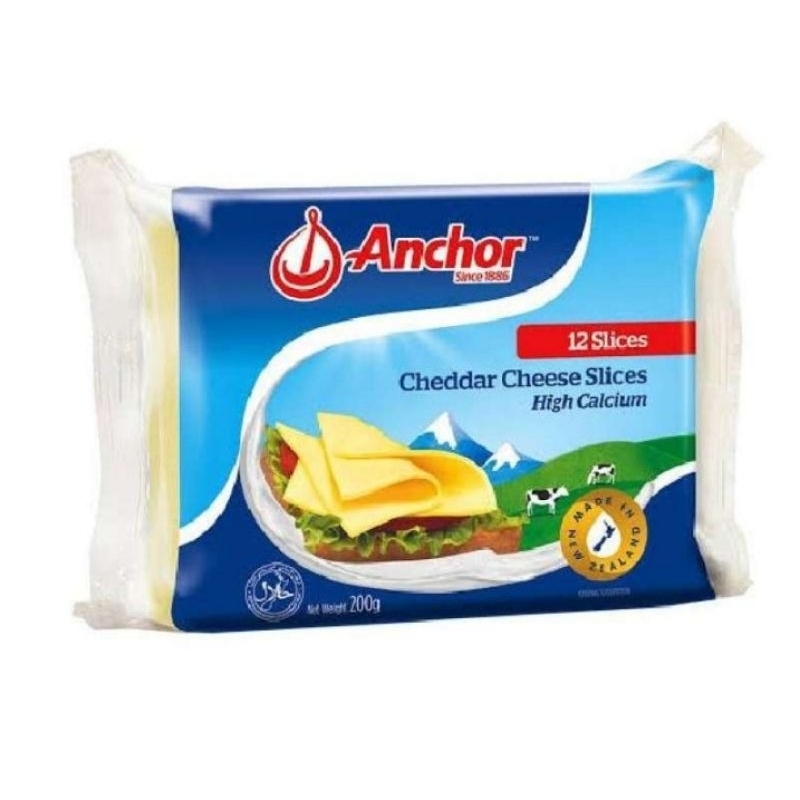 Jual ANCHOR Cheddar Cheese Slices 200gr - ANCHOR Keju Cheddar Lembaran ...