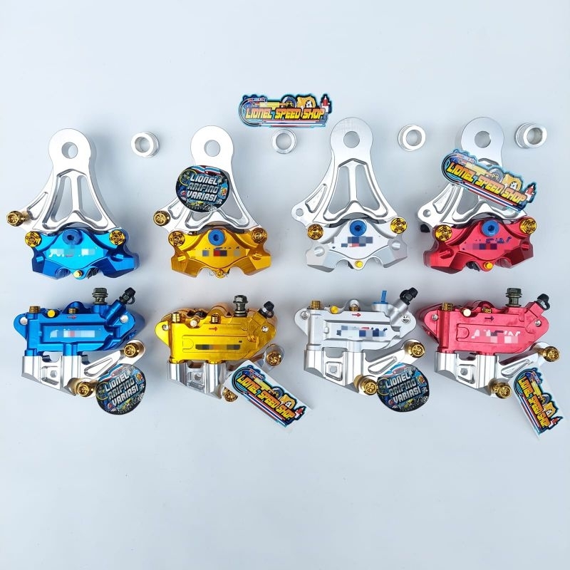 Jual Kaliper monoblock 4 piston depan 2 piston belakang plus breket dan baut probolt ninja r ...