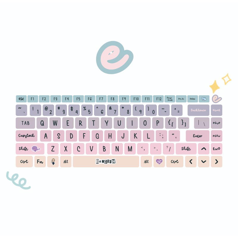 Jual HWL STUDIO - BTS Sticker Keyboard - Stiker Laptop - Stiker kisscut ...