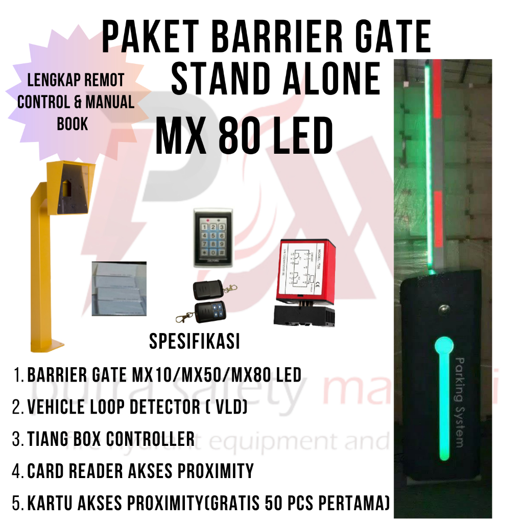 Jual PAKET BARRIER GATE STAND ALONE TAP CARD TANPA AKSES PORTAL PALANG ...