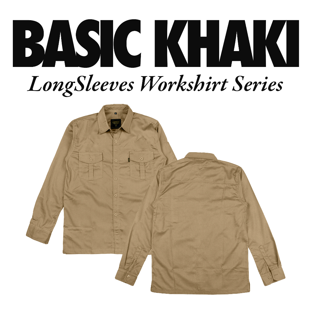 Jual Engineer Workwear - Basic Cream LS, Kemeja Panjang Polos-Casual ...
