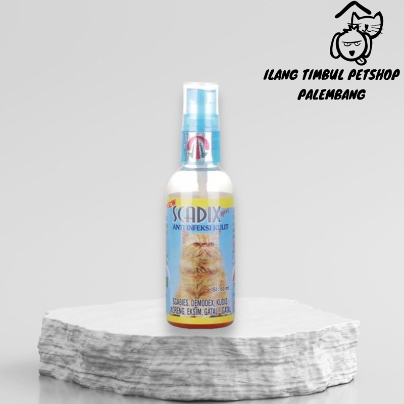 Jual SCADIX SPRAY 60ml obat scabies luka dan borok pada kucing aman dijilat kucing | Shopee ...