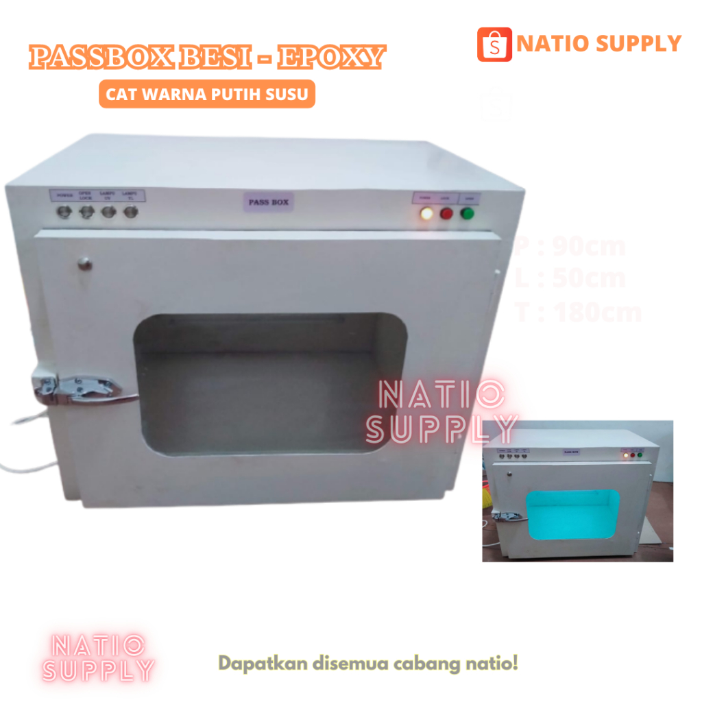 Jual Passbox - Pass Box 60x60x40cm Steel Epoxy Putih | Shopee Indonesia