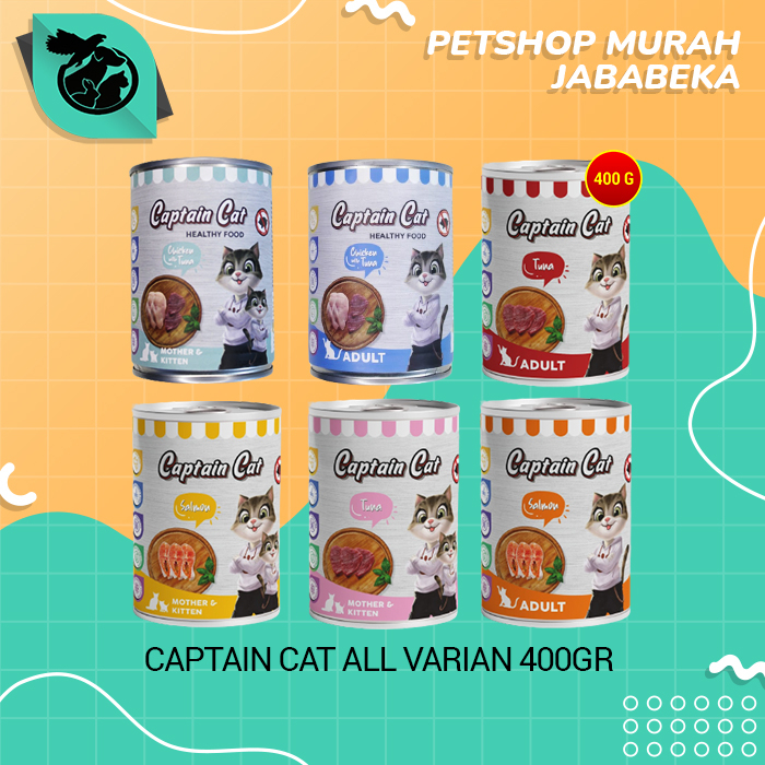 Jual Makanan Basah Kucing Kaleng Can Captain Wet Food 400 Gram | Shopee ...