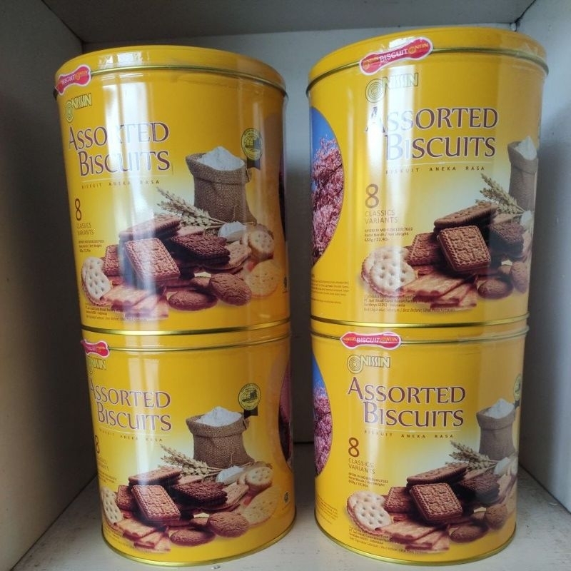 Jual NISSIN ASSORTED BISKUIT YELLOW / KUNING KALENG 650G 650 Gram ...