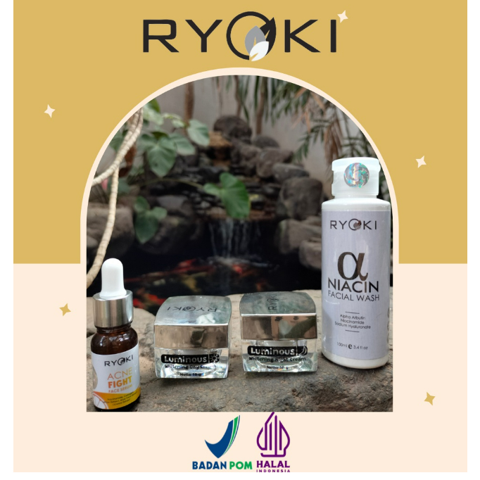 Jual PAKET ACNE RYOKI / RYOKI PAKET ACNE SKINCARE (FACIAL WASH, SERUM ...