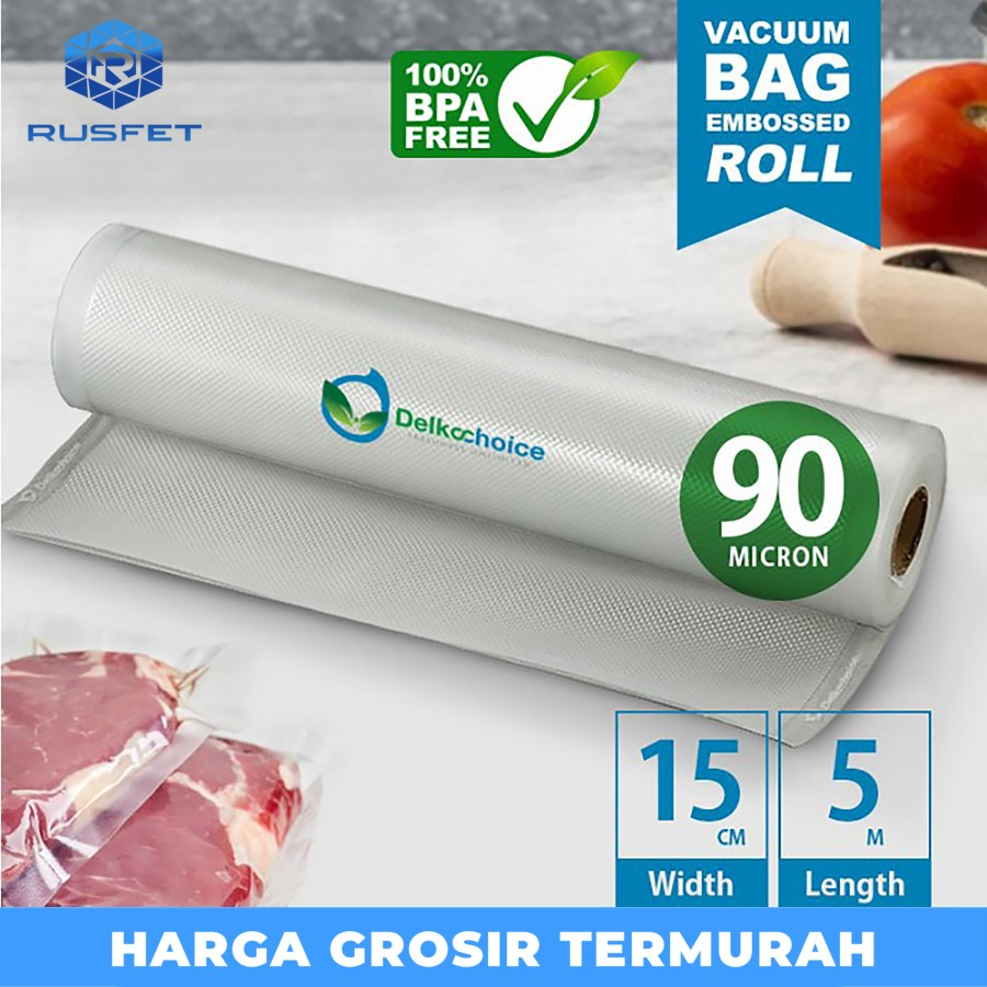 Jual Plastik Vacuum Emboss Roll 15cm x 5Meter Vakum Embossed ...