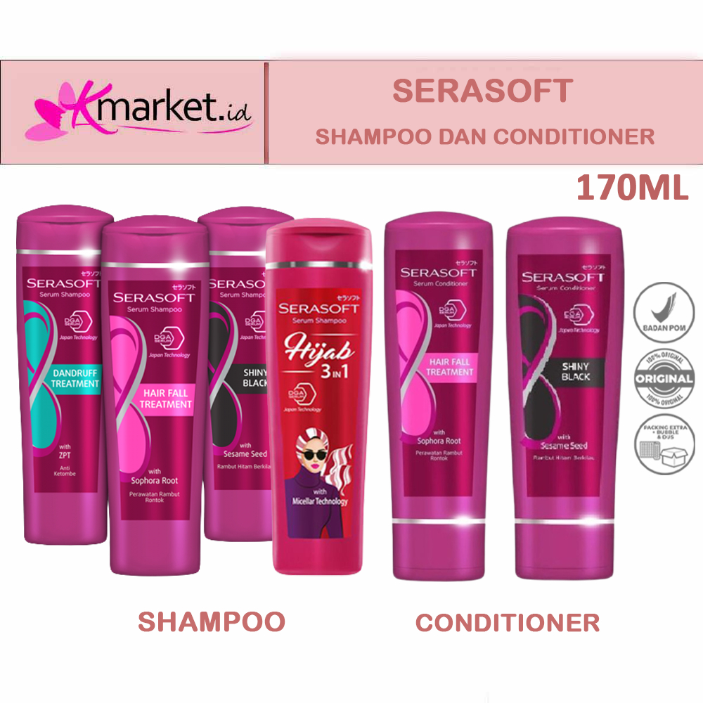 Jual SERASOFT SHAMPOO DAN CONDITIONER 170ML | Shopee Indonesia