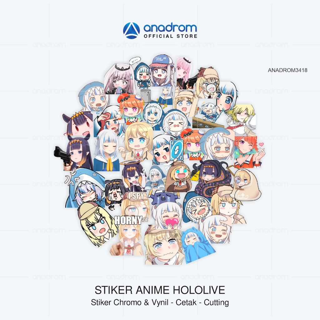 Jual Sticker Anime Hololive | Sticker Chibi Hololive | Anadrom 3418 ...