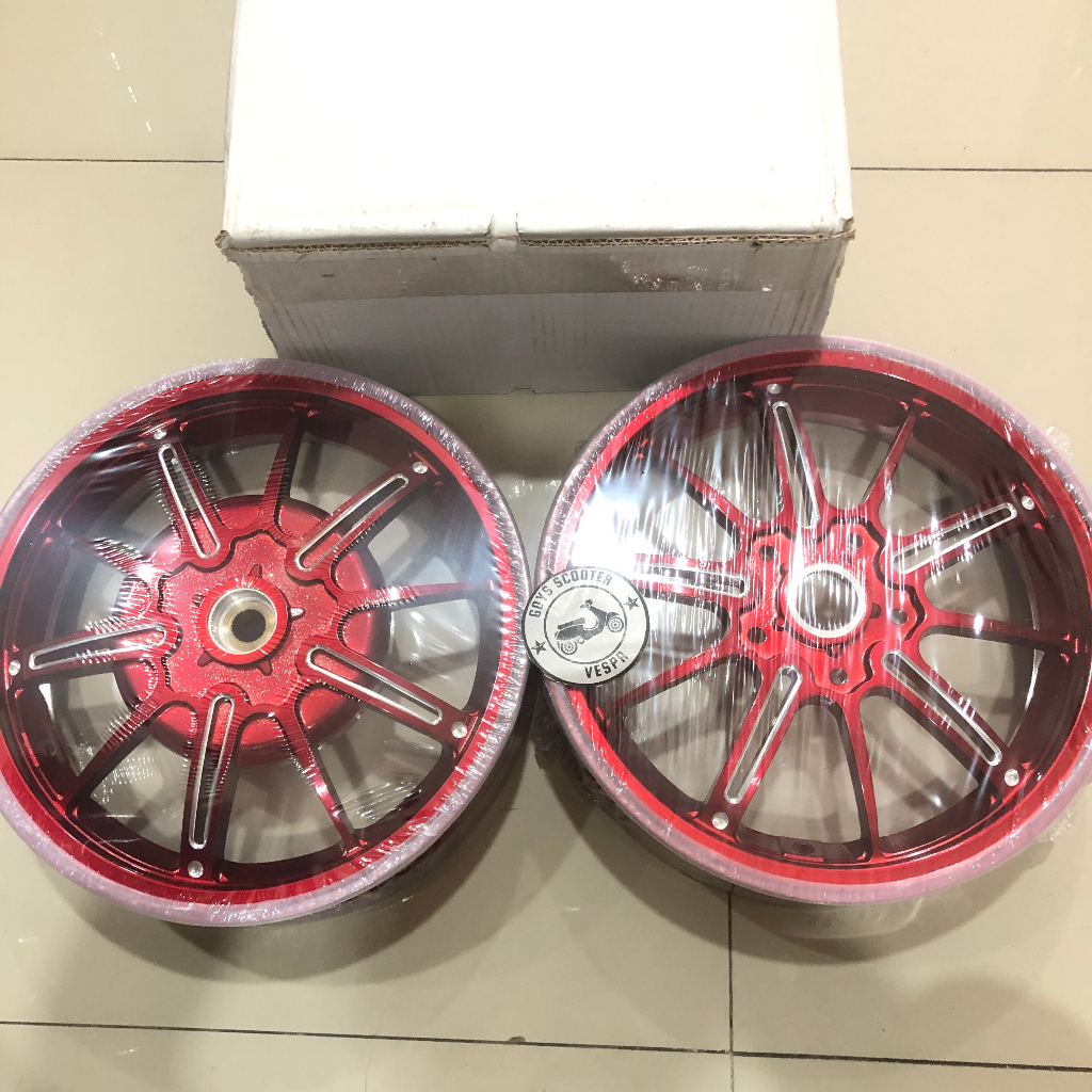 Jual Velg Drag Ring 12 Merah Vespa Sprint Primavera LX S LXV | Shopee ...