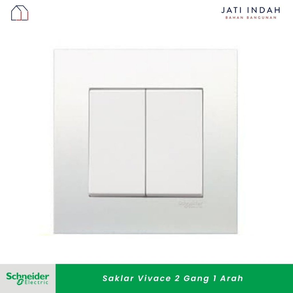 Jual Schneider Vivace Saklar Lampu Tanam - 2 Gang 1 Arah - KB32_1_WE_G3 ...