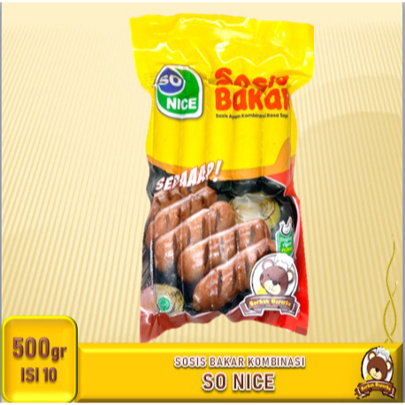 Jual So Nice Sosis Bakar Isi 10 500g So Nice By So Good Distributor Frozen Food Bogor | Shopee ...