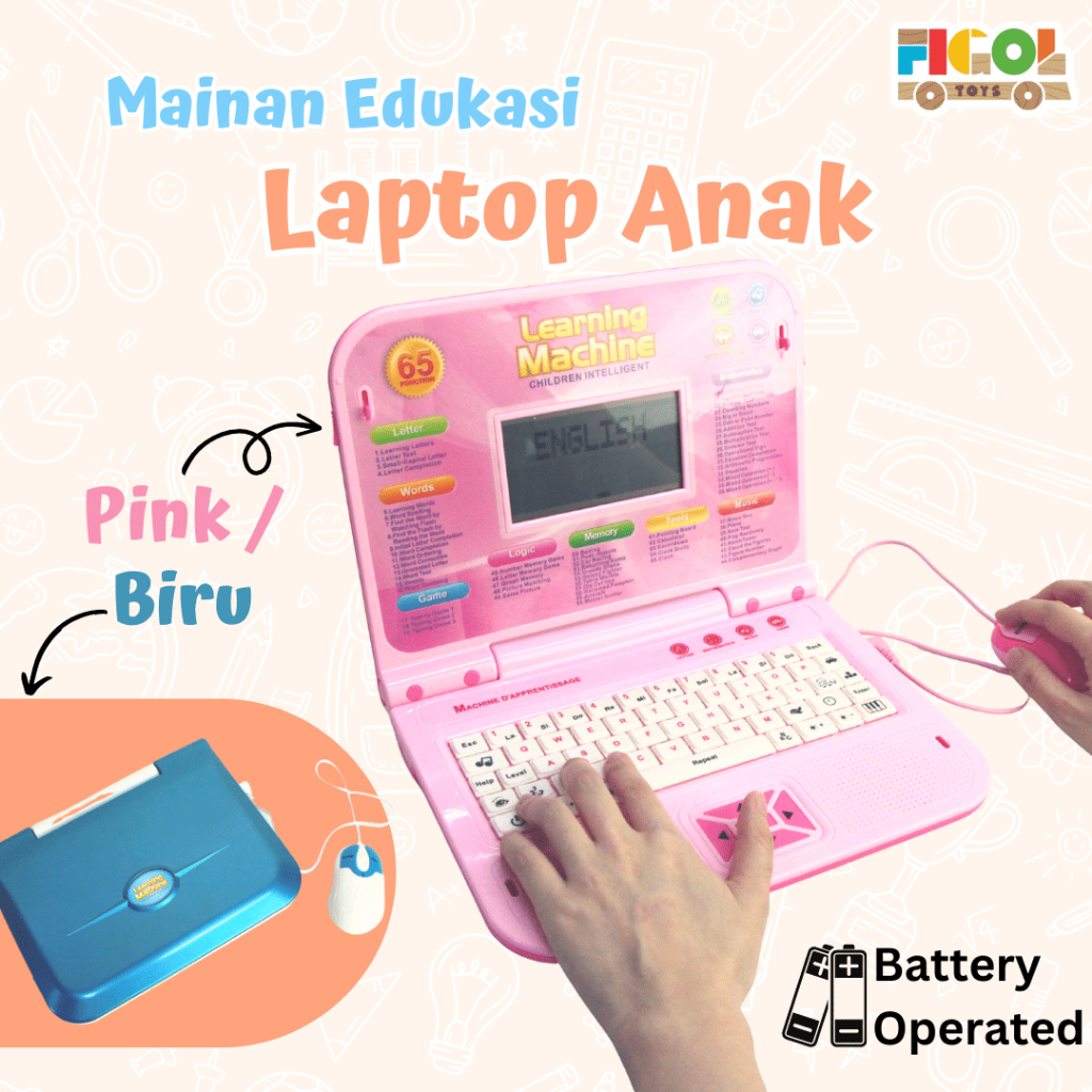 Jual Mainan Edukasi Laptop Anak Multifungsi Learning Machine (English ...