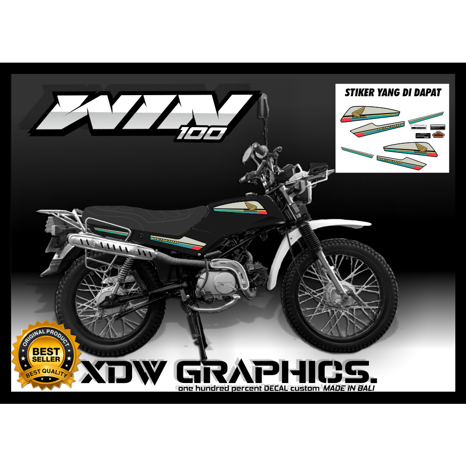 Jual stiker honda win 100 motif original bahan berkualitas custom ...