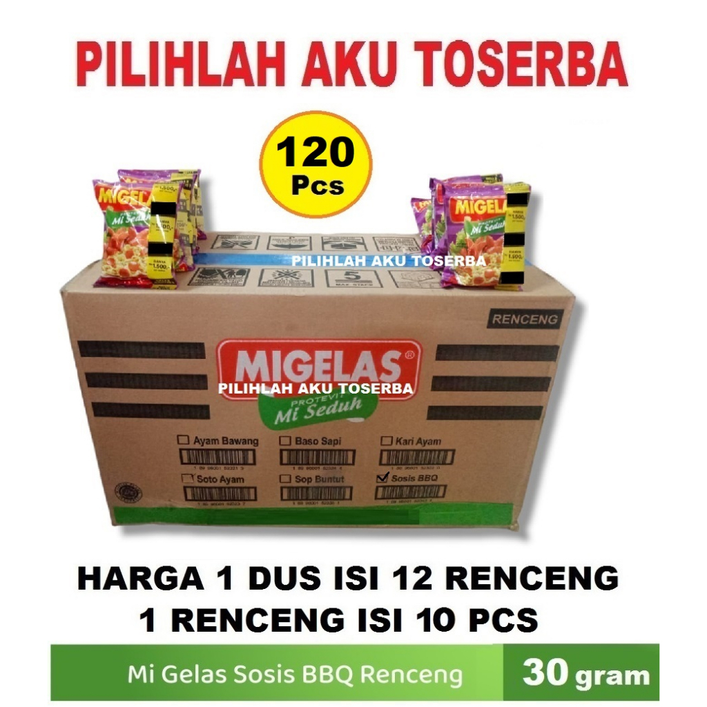 Jual Mie Gelas Migelas Rasa Sosis BBQ @28 Gr - (HARGA 1 DUS isi 12 ...