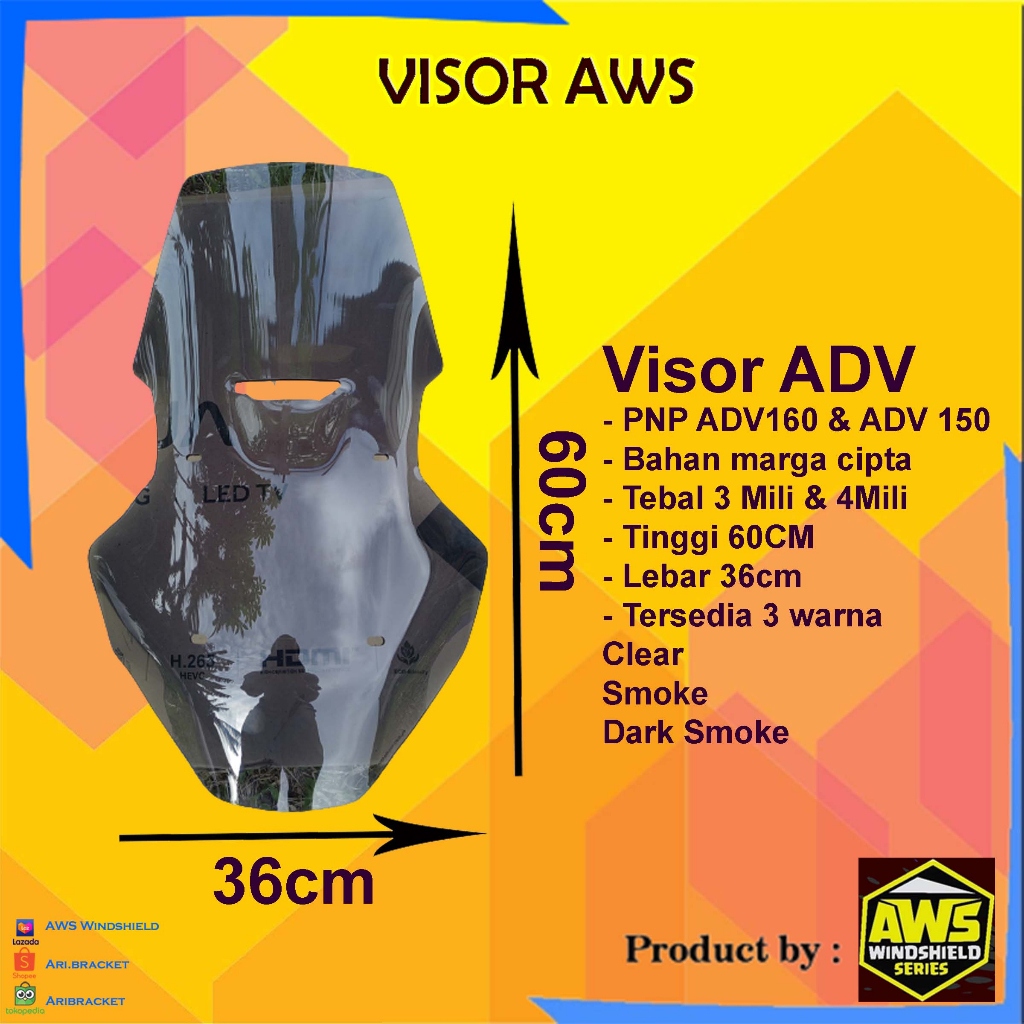 Jual Visor ADV Panjang PNP ADV 150 & ADV 160 | Shopee Indonesia