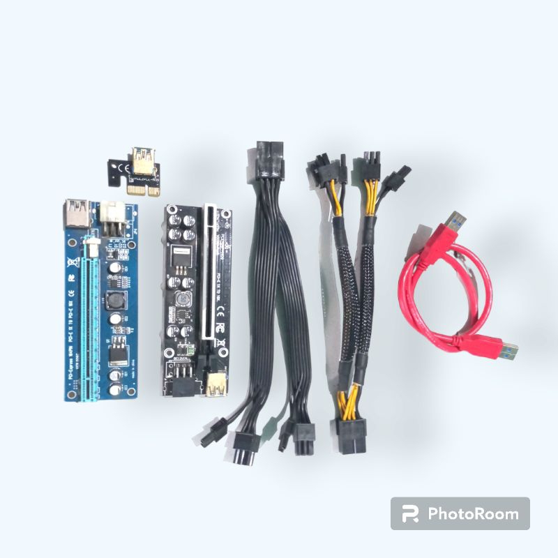 Jual Riser mining 8 kapasitor Pcie-Pci-e V009S-plus Gpu Vga multi power ...