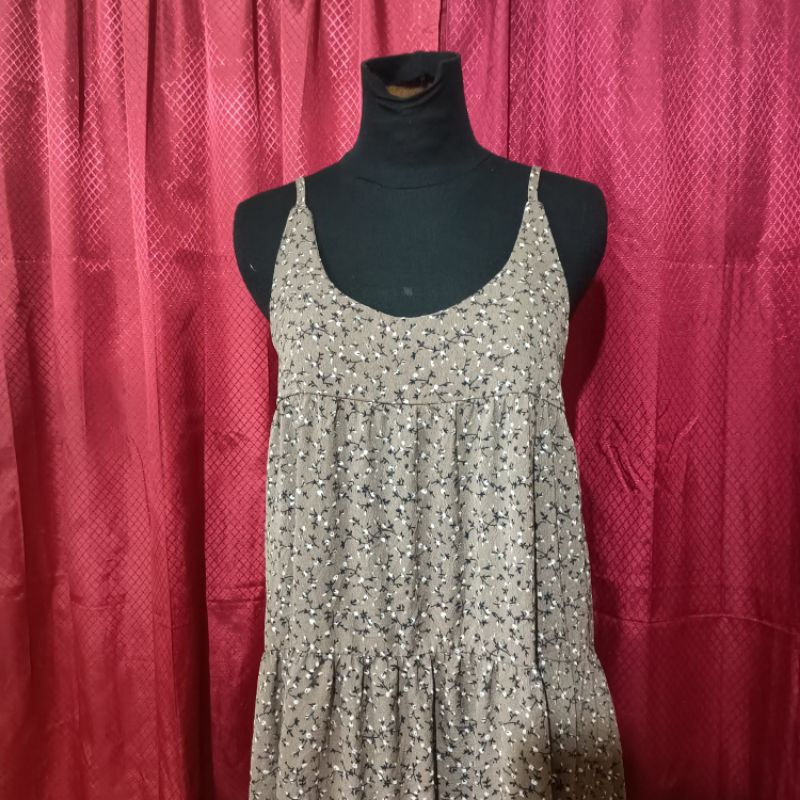 Jual Dress OL Sifon Vintage Model megar bertingkat | Shopee Indonesia