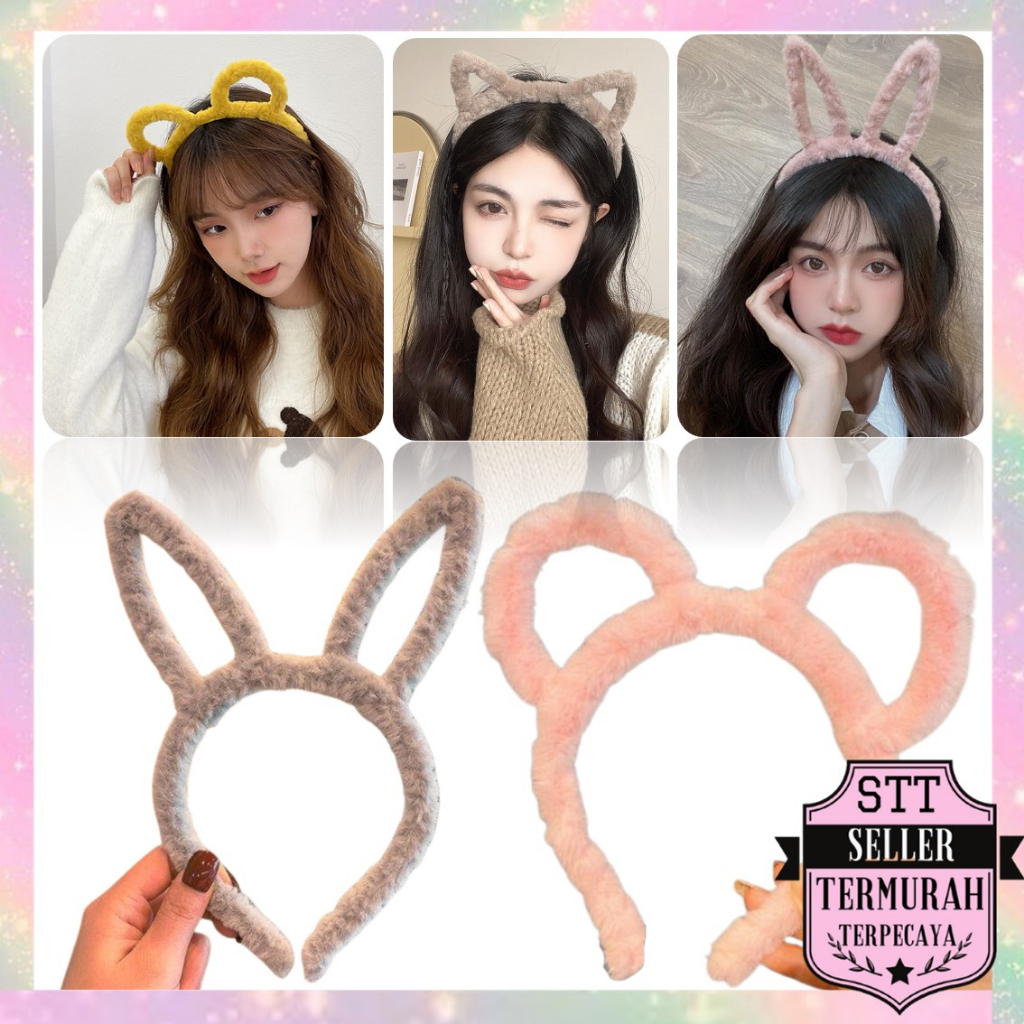 Jual STT BANDO LUCU KARAKTER HEWAN BULU HALUS BONDU MOTIF KUPING ...