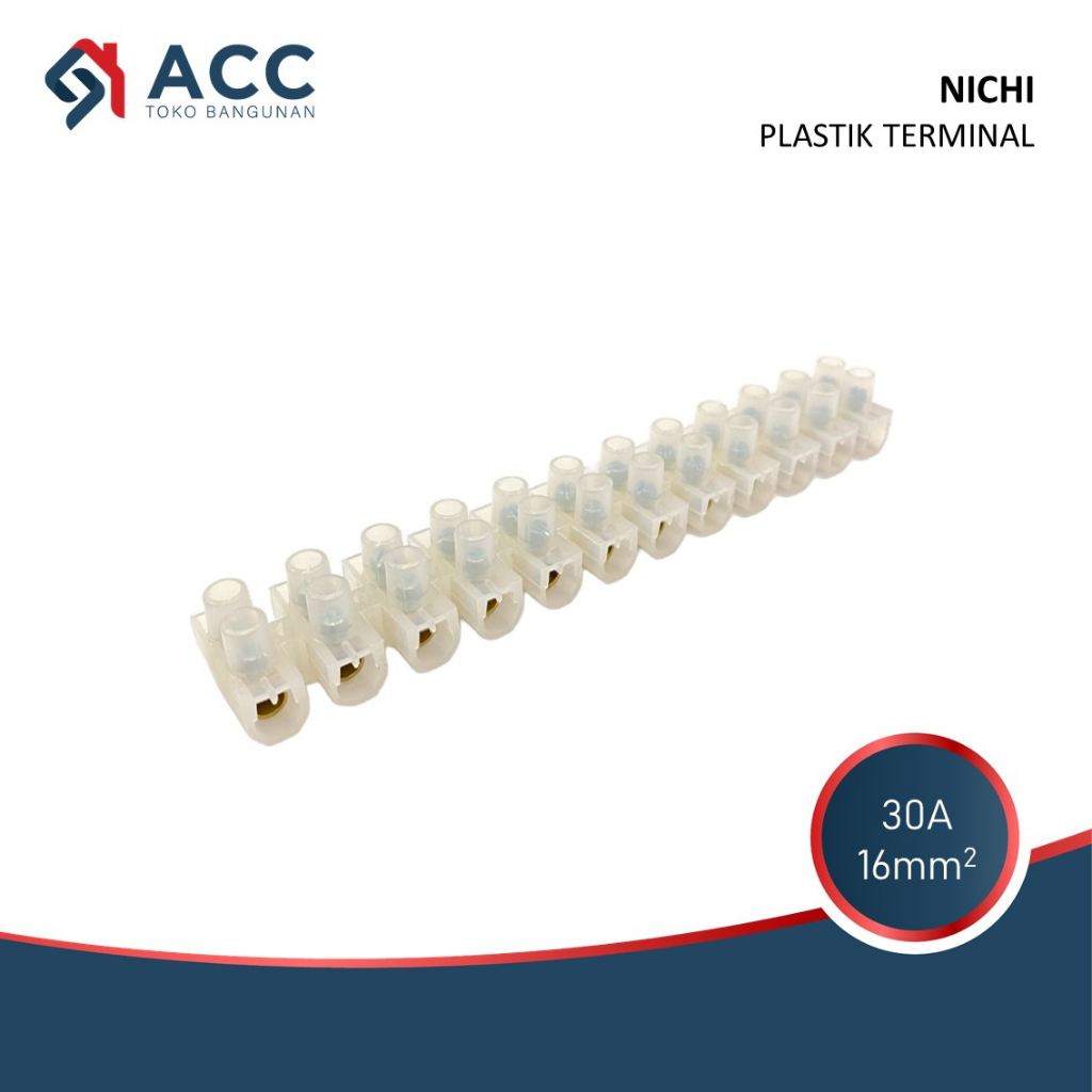 Jual Nichi Terminal Kabel Terminal Block Kabel Warna Putih Ukuran 16mm ...