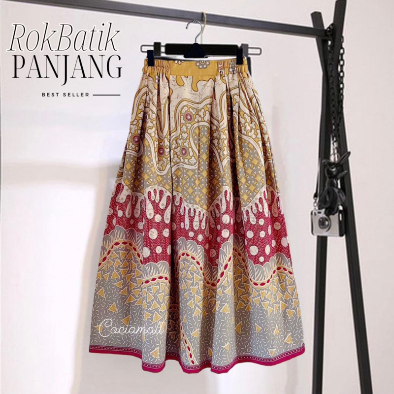 Jual Rok Panjang Batik Wanita Modern Terbaru Panjang 100cm Bahan Katun ...