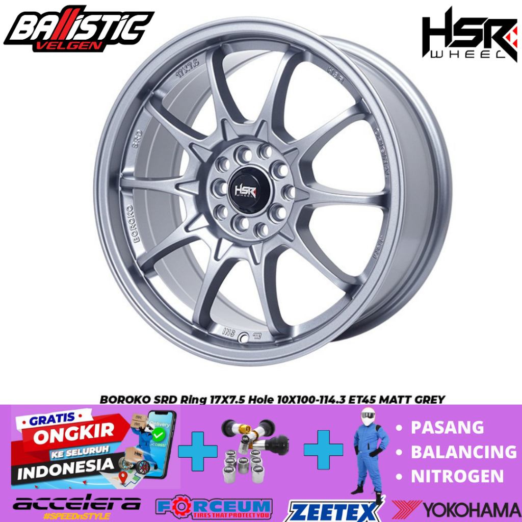 Jual VELG MOBIL TERBARU R17 TYPE BOROKO SRD RATA BODY LEBAR 7,5 LUBANG ...