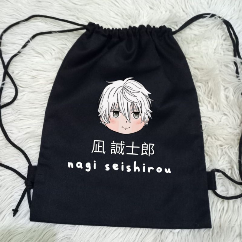 Jual Tas tali serut blue lock tas anime string bag bluelock isagi sae ...