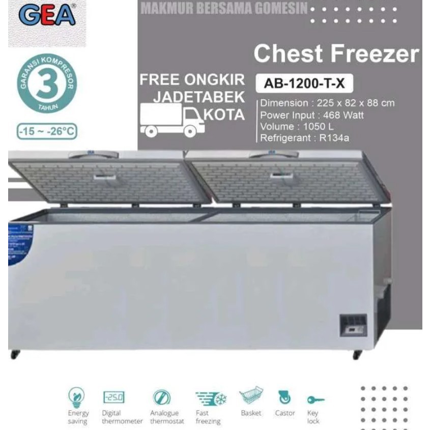 Jual FREEZER BOX GEA AB1200 AB-1200 TX 1100LITER AB 1200TX | Shopee ...