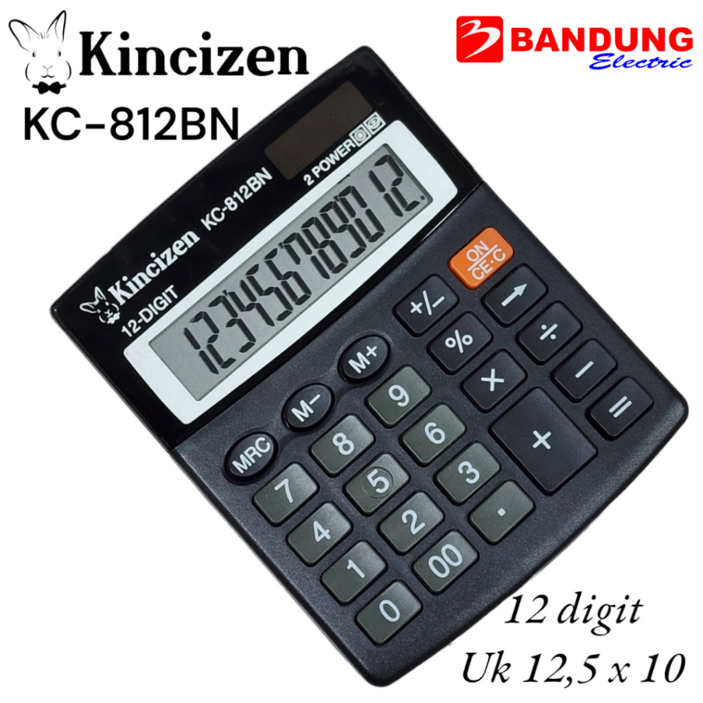 Jual Kalkulator 12 Digit Dual Power Model Citizen Kincizen KC - 812BN ...