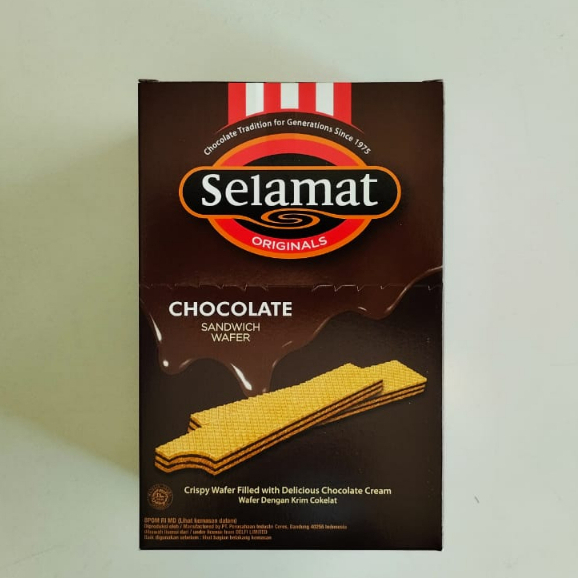 Jual Wafer Cokelat Selamat Isi 20 Pcs Chocolate Sandwich Wafer Halal ...