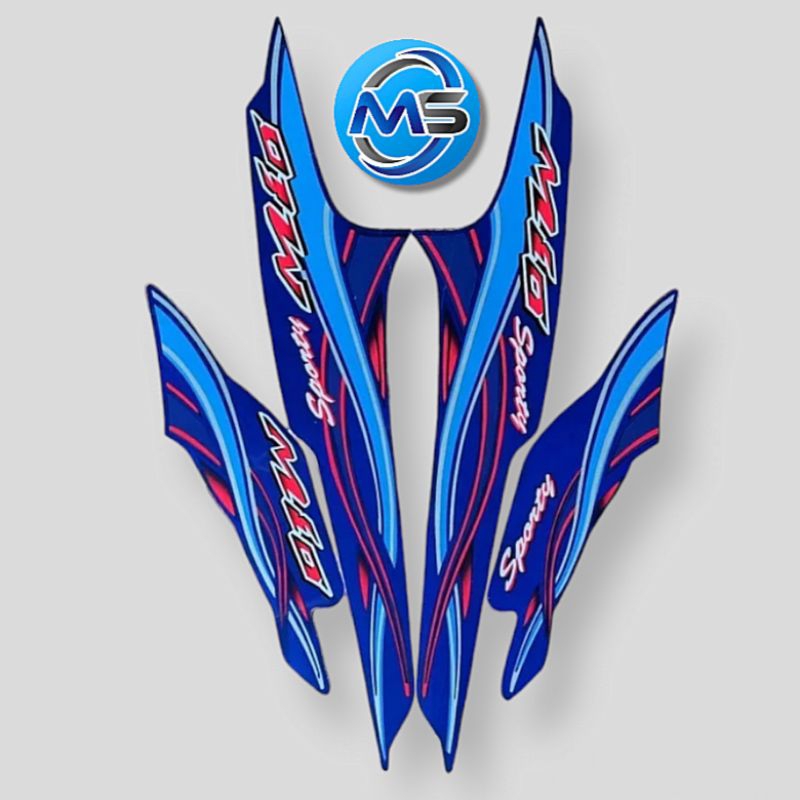 Jual Stiker Striping Motor Mio Sporty 2005 Biru Sticker Lis Body ...