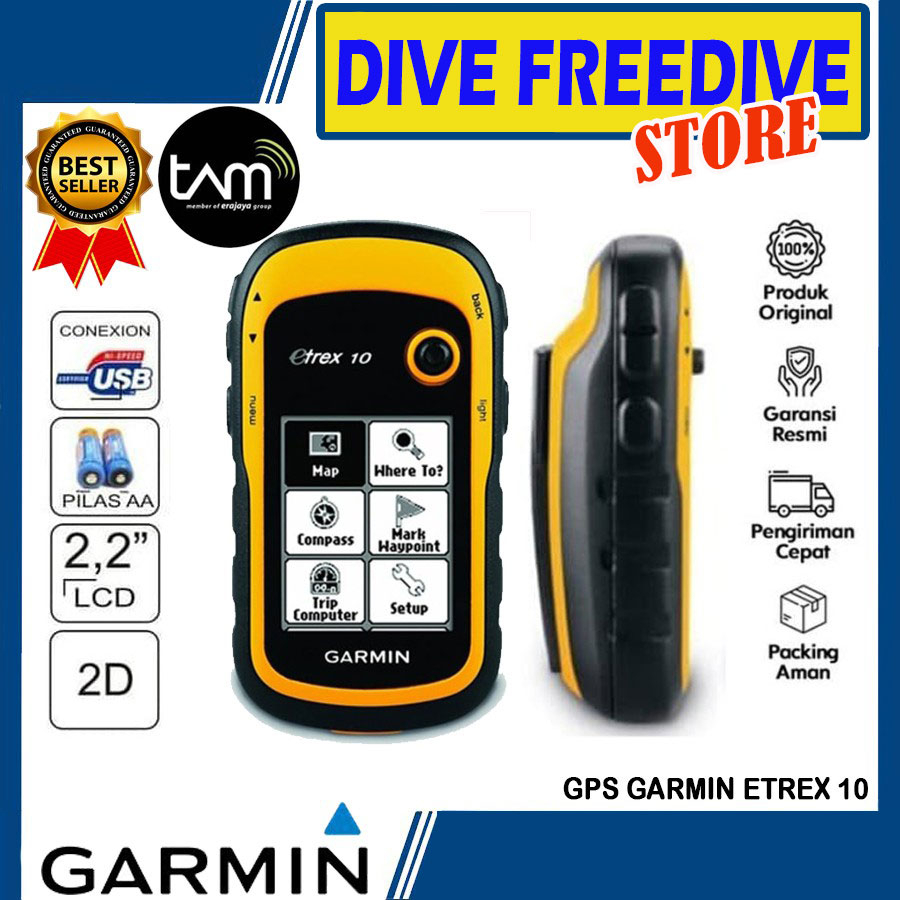 Jual GPS Garmin Etrex 10 Original (SEA) Maps Navigation Outdoor Alat ...
