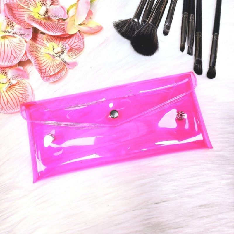 Jual Tas Pouch Kosmetik Mika Warna Transparan Pouch, Tas Make Up Mika ...