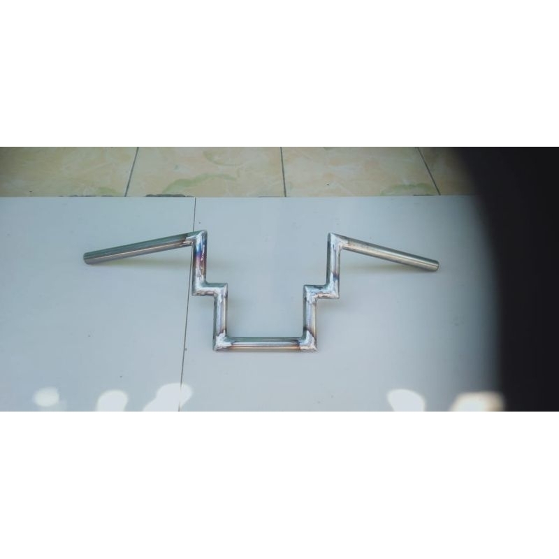 Jual stang custom chopper bober zigzag tebal,stang custom chopper,stang ...