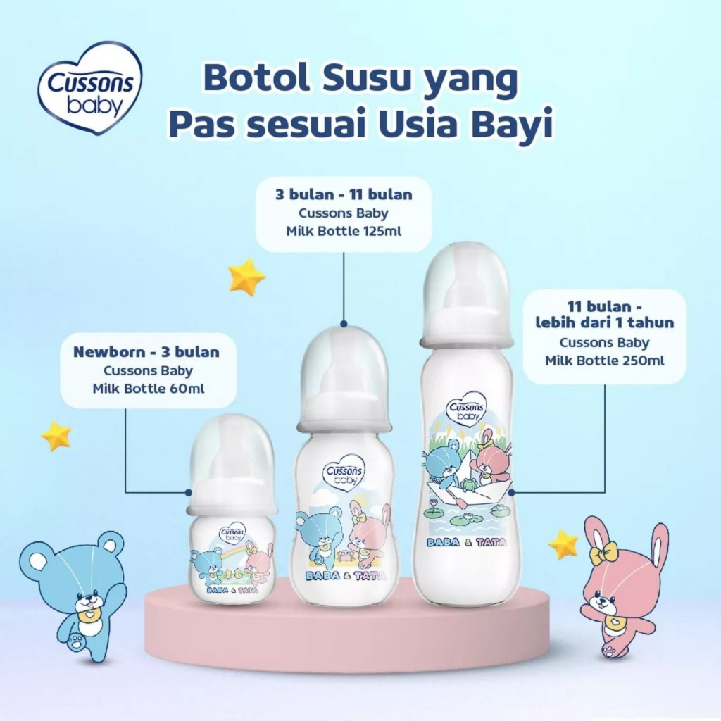 Jual Cussons Baby Botol Susu Bayi PP Anti Colic 60ml 125ml 250ml - Milk ...