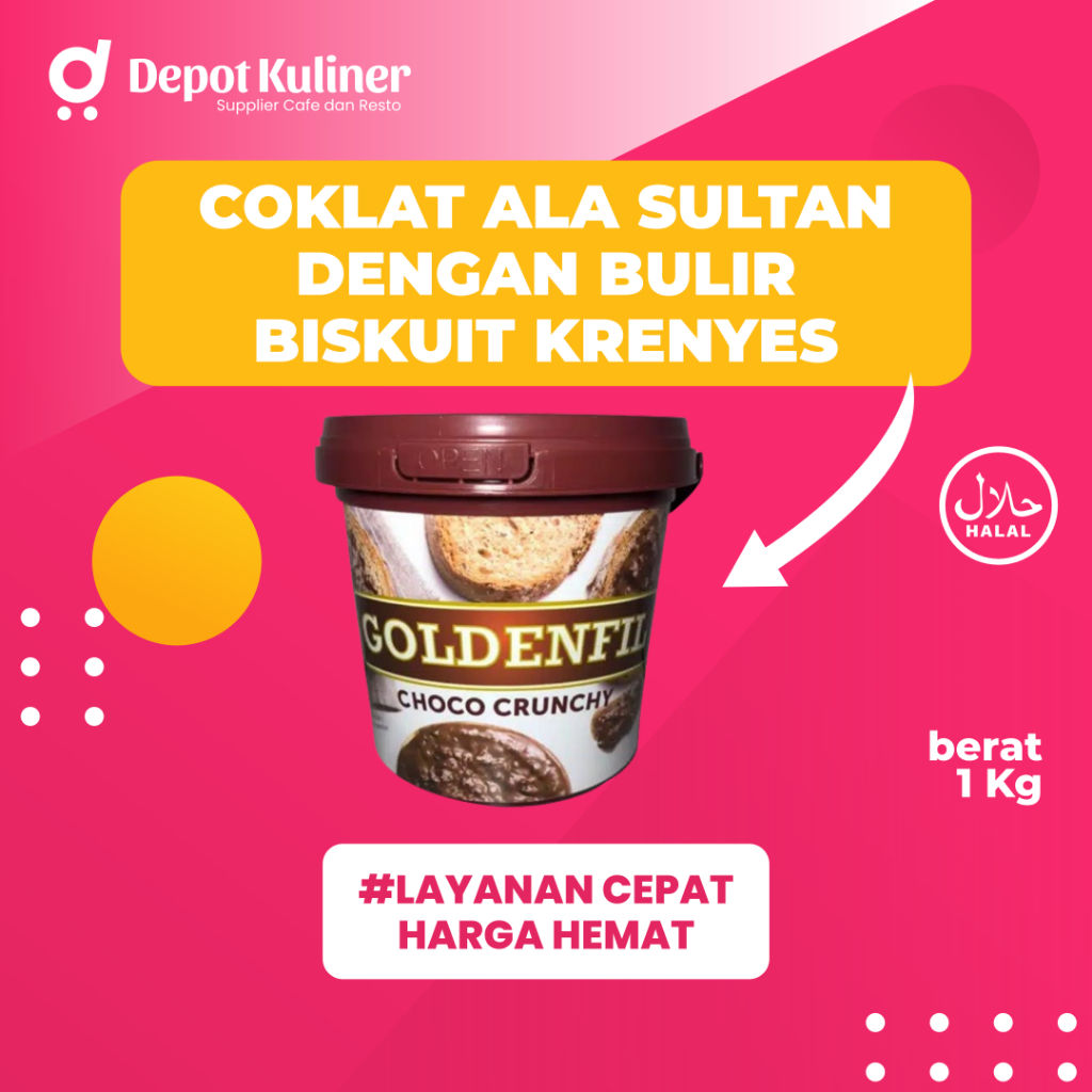 Jual Goldenfil Choco Crunchy 1 kg goldenfill golden fil goldenfil medan ...