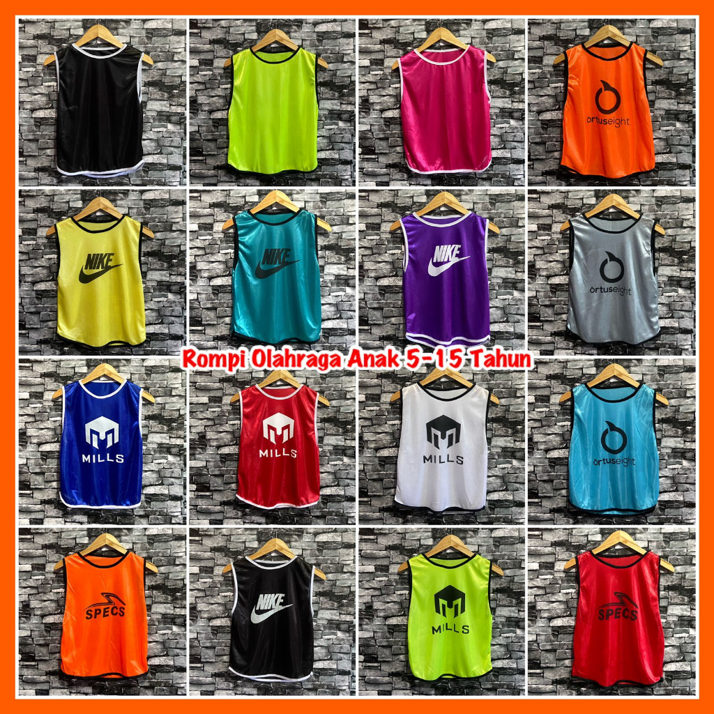 Jual Rompi Bola Anak Rompi Futsal Anak Anak Bahan Abutay Dry Fit ...
