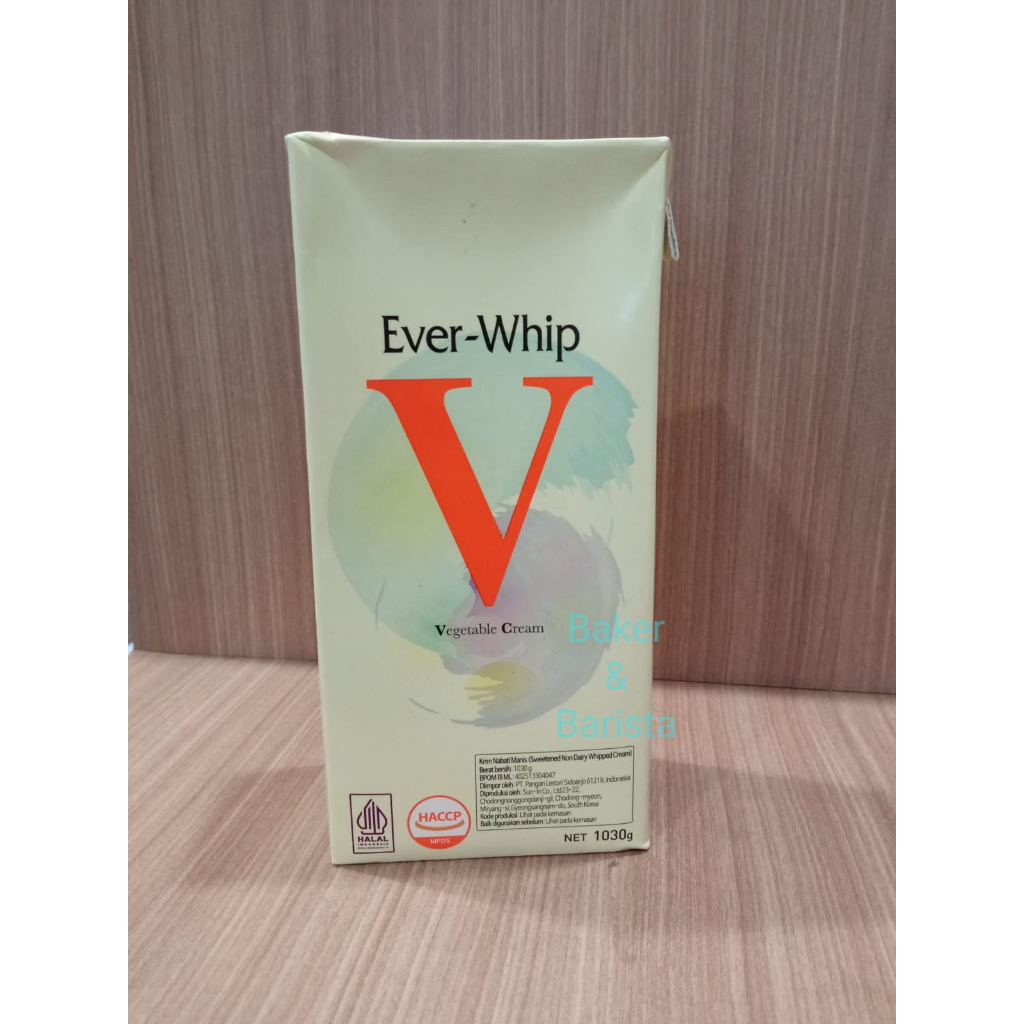 Jual Ever whip Whipping Cream Korea everwhip 1ltr non dairy / Whipping ...