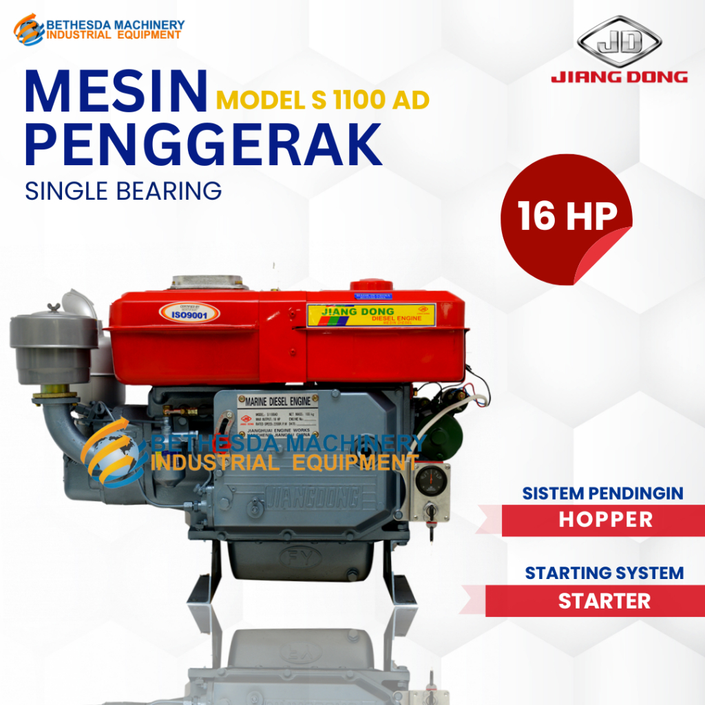 Jual Mesin Diesel Penggerak 16HP / 16 HP Engine Jiangdong Single Starter | Shopee Indonesia