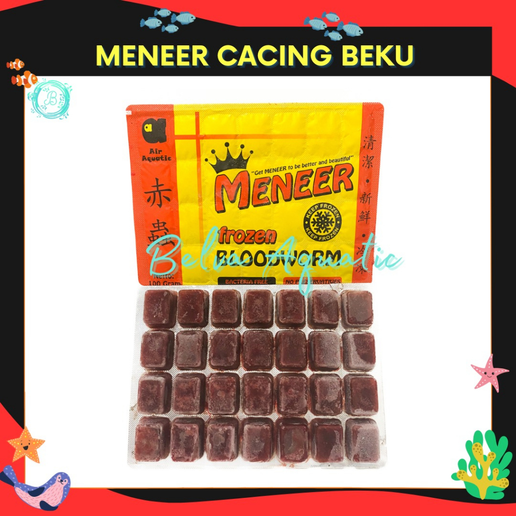 Jual Meneer Frozen Bloodworm 100gr Cacing Beku Meneer 100 gram Cabek ...