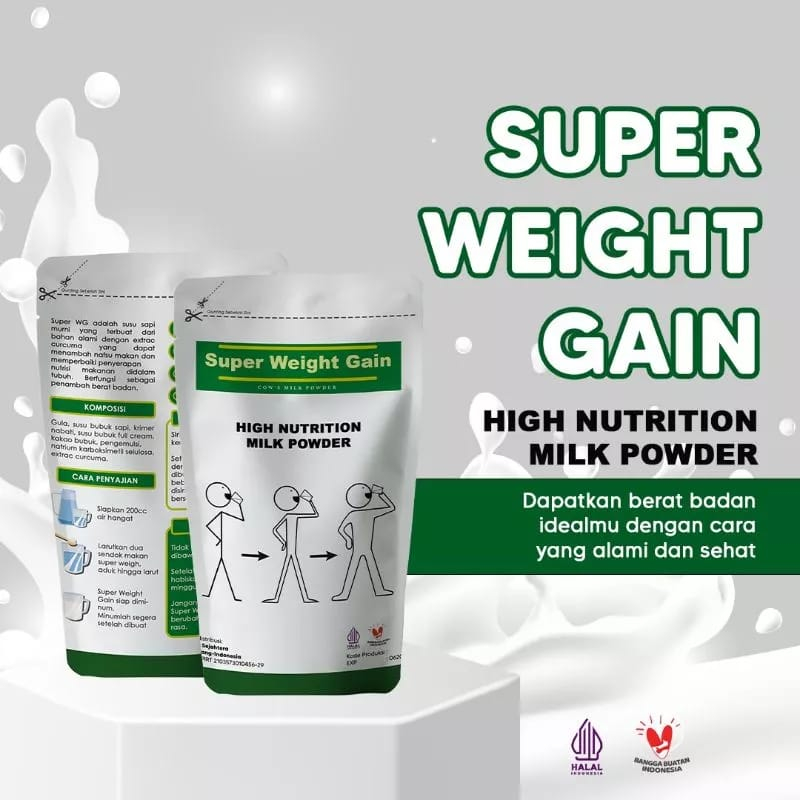 Jual SUPER WEIGHT GAIN SUSU PENAMBAH BERAT BADAN SUSU GEMUK AMPUH 200 ...