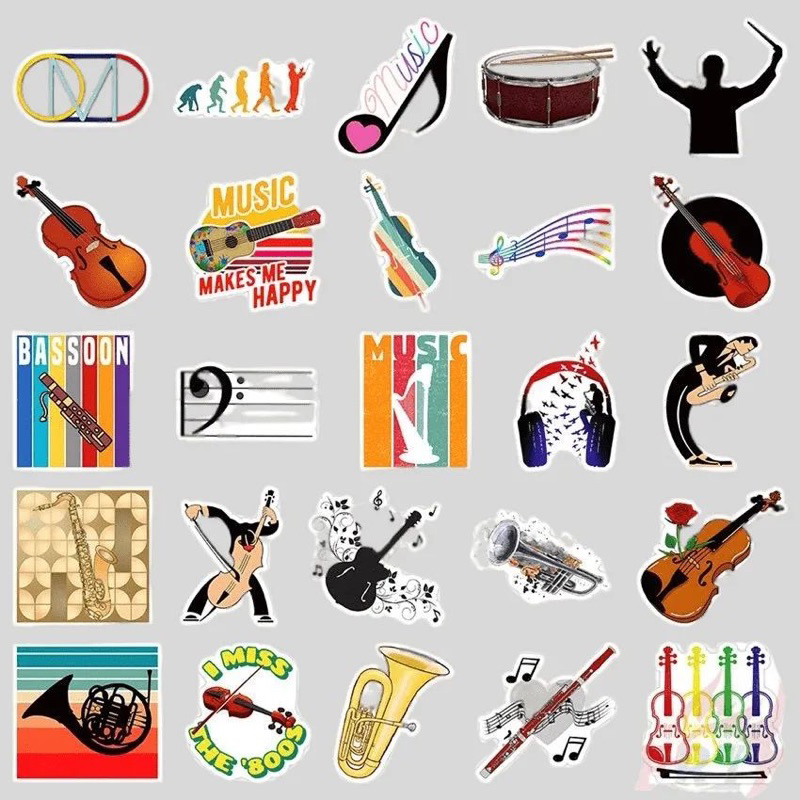 Jual Stiker Musik Orkestra Pernak Pernik Pentatonic Music Aksesoris ...