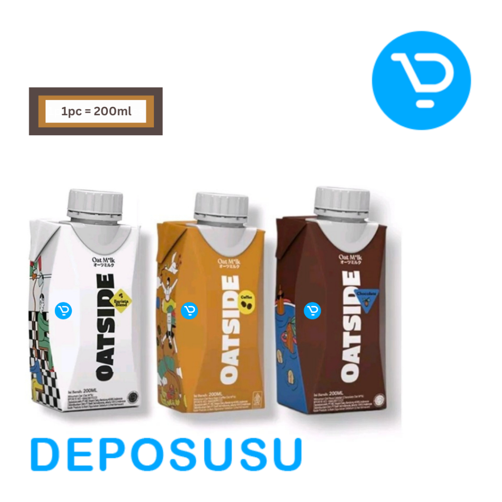 Jual OATSIDE Susu Oat Milk 200 ml BARISTA BLEND , CHOCOLATE , COFFEE ...